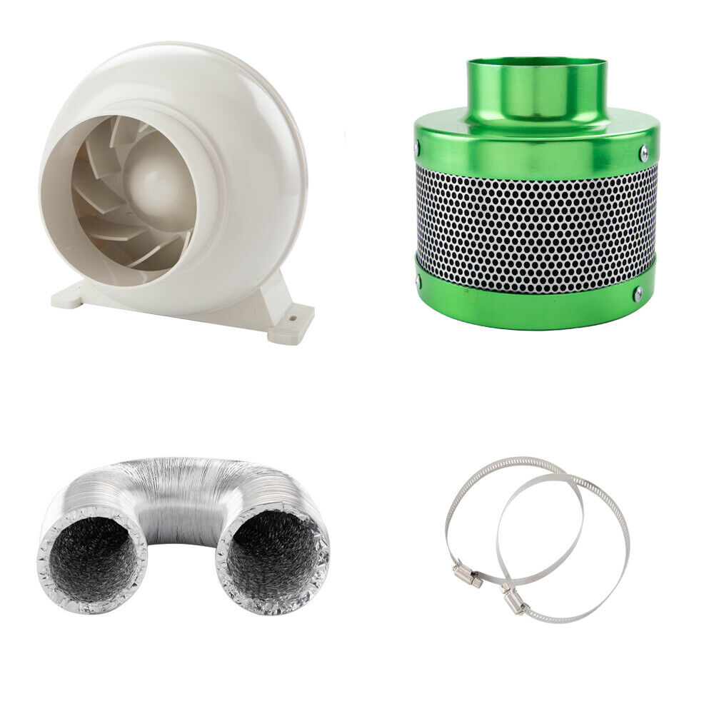 4 inch Ventilation Inline Fan Carbon Filter Duct Kit – Tool Plus