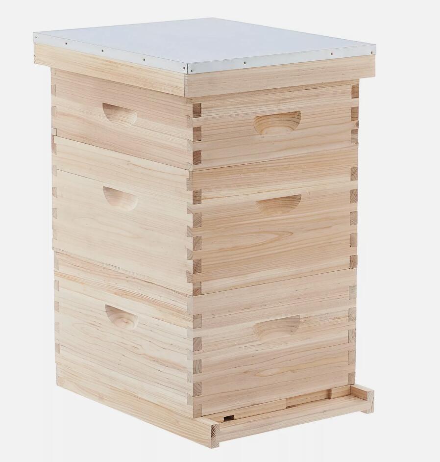 30 Frames Full Set Beehive Flat Pack Wooden Beekeeping Honey Bee hive ...