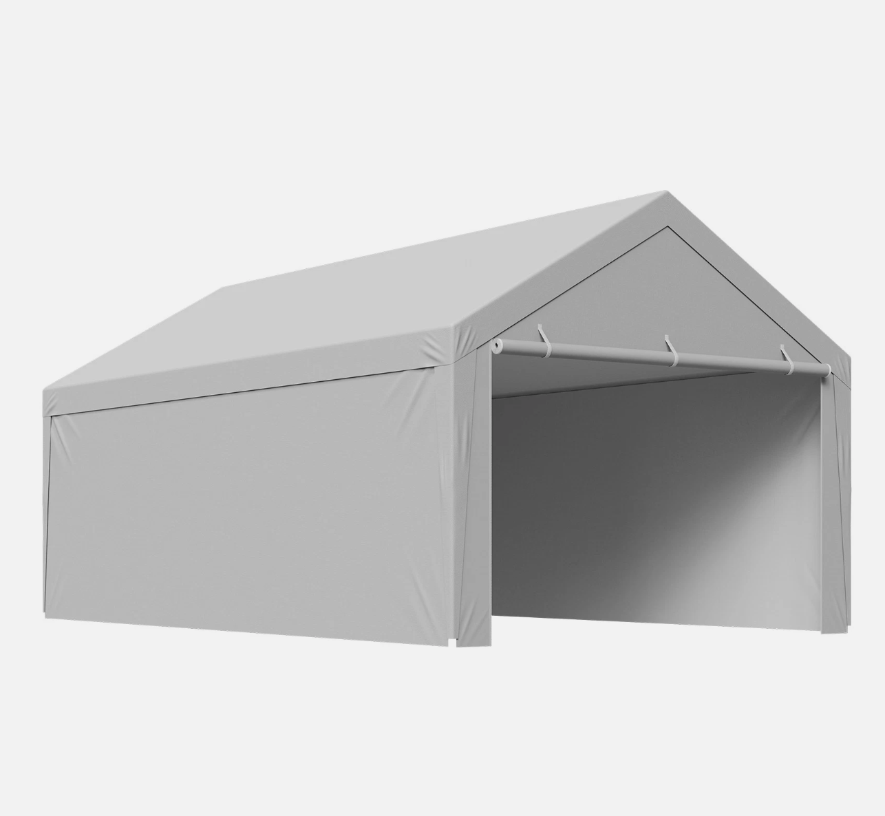 6x4M Durable Carport Replacement Canopy Cover with Sidewalls Frame Exc ...