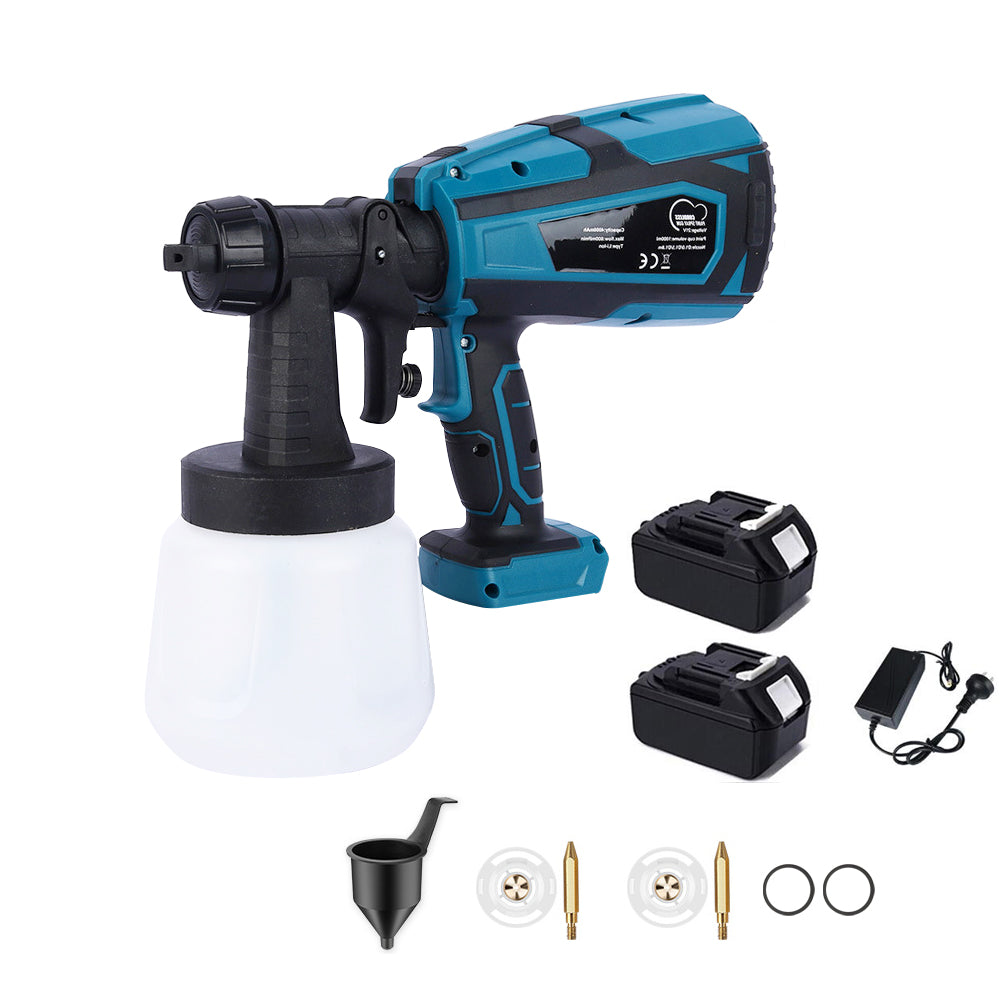 18V Battery Cordless Spray Gun Airless Paint Sprayer with 2 Battery ...