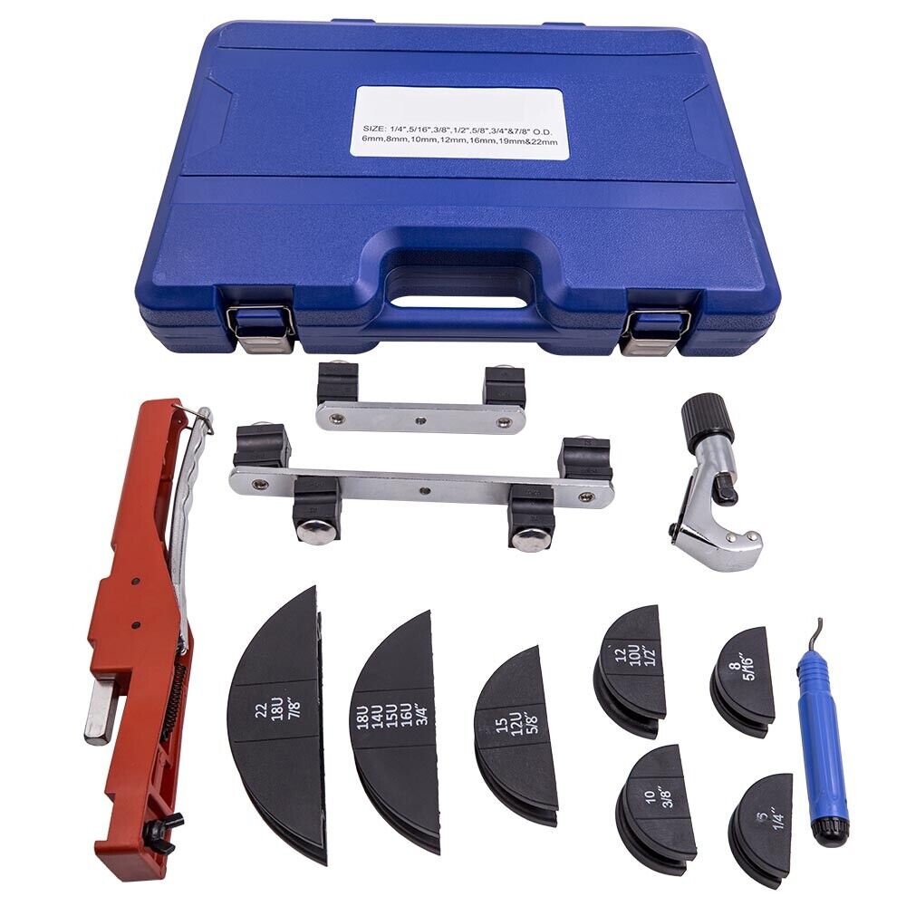 1/4" To 7/8" Ratchet Tube Bender Kit Heavy Duty Ratcheted Bending Tool ...