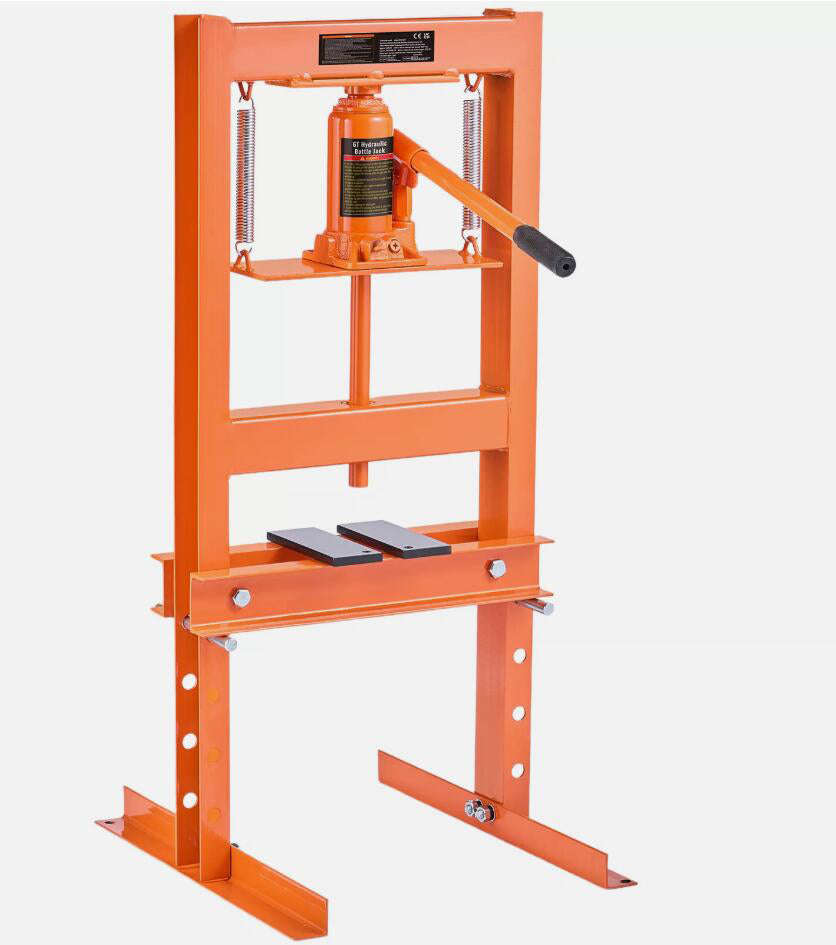 6 Ton Heavy Duty Adjustable Hydraulic Shop Press with Plates H-Frame B ...
