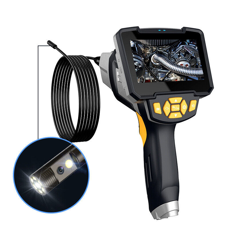 4.3" IPS Screen Handheld Dual-Lens Endoscope 8mm Pipe Inspection Camer ...