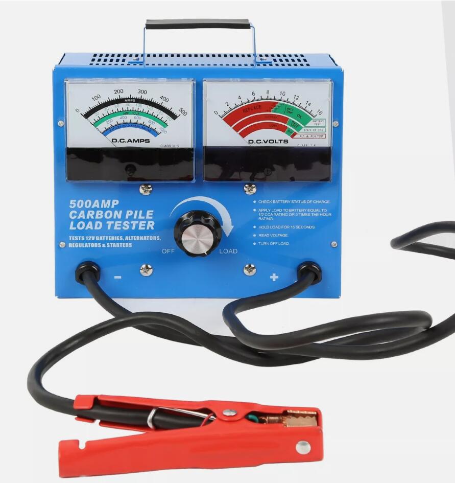 Portable 500AMP Carbon Pile Load Test Alternator Tester for 6 or 12 V ...