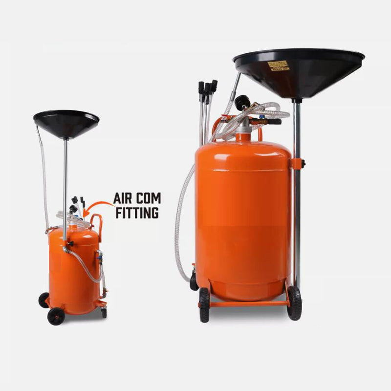 Large 80L Car Engine Waste Oil Drainer Tank Workshop Mobile Telescopic ...