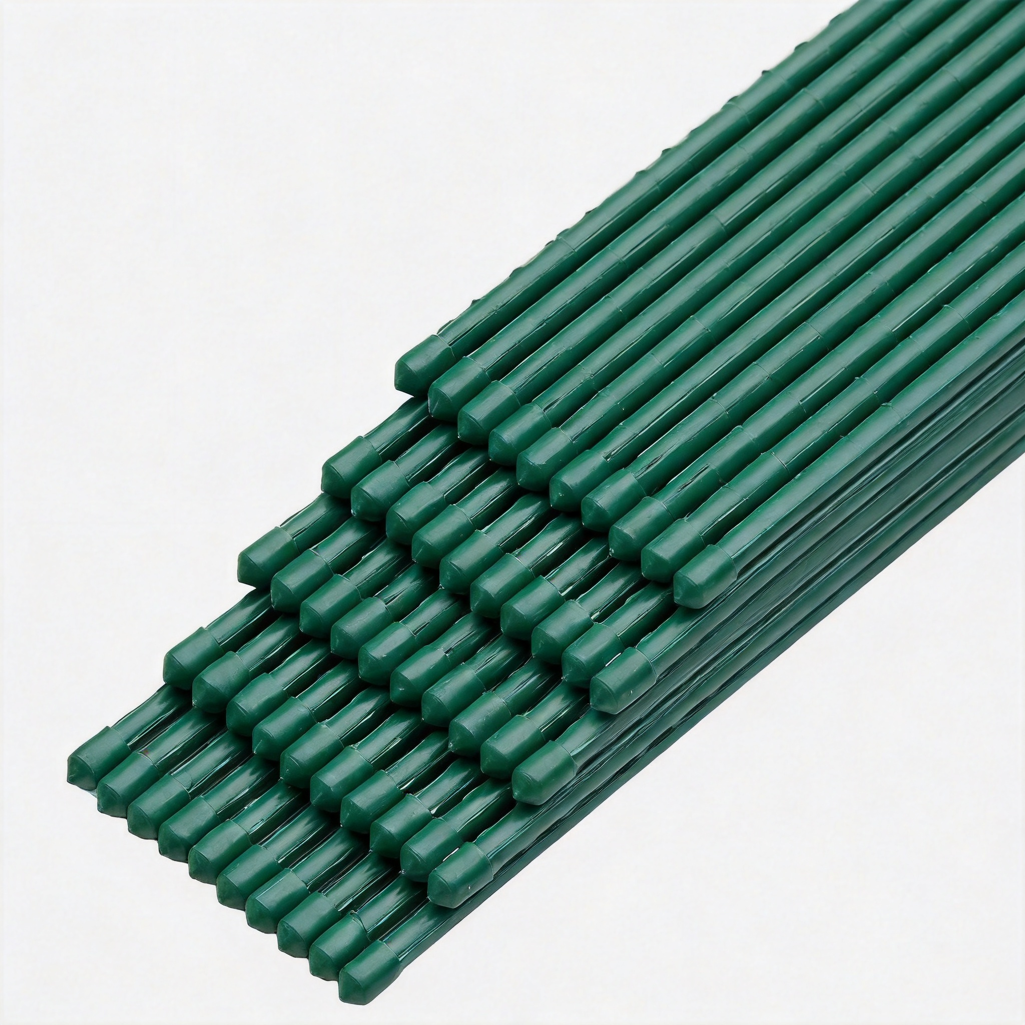 Durable 50 Pack 1800 mm Garden Stakes Plastic Coated Metal Support Rod ...
