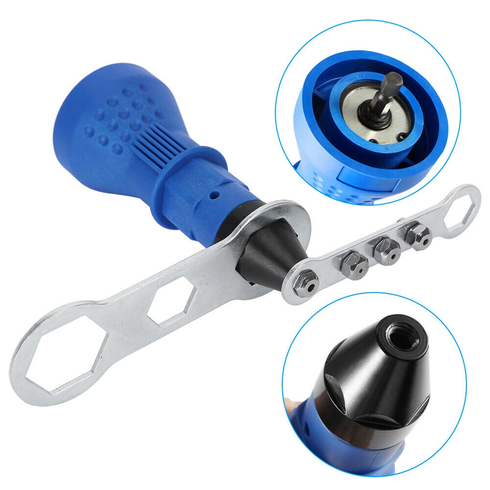 Pop Rivet Gun Attachment Drill Adapter Riveting Nuts Riveter Cordless ...