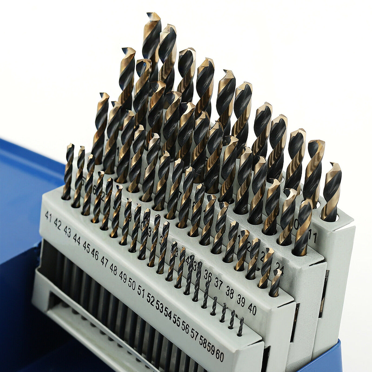 60PCS Number Size Drill Bit Set HSS Wire Gauge 1 to 60 Jobber Length B ...