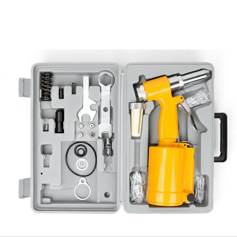 Air Hydraulic Pop Rivet Gun Pneumatic Riveter Industrial 4-Size Set wi ...