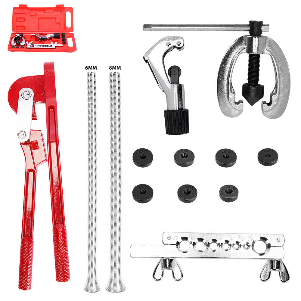 13pcs Flaring Tool Brake Air Line Double Flare Set 3 In1 Pipe Bender S ...