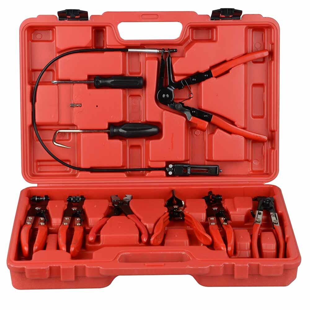 9PCS Hose Clamp Clip Plier Kit Set Swivel Jaw Flat Angled Band – Tool Plus